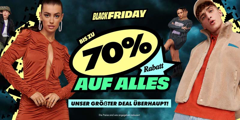 ASOS Black Friday Wochenende: bis zu 70% Rabatt + 20% Gutschein