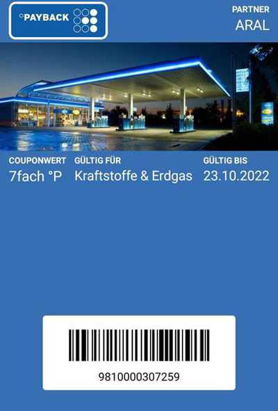Payback ARAL Coupon: 10-fach Punkte auf Sprit - Oktober 2022
